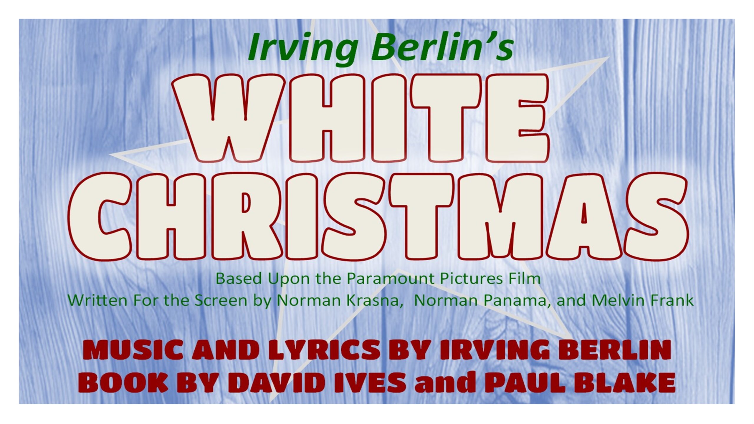 Playbill-White Christmas – ART CENTER OF CITRUS COUNTY