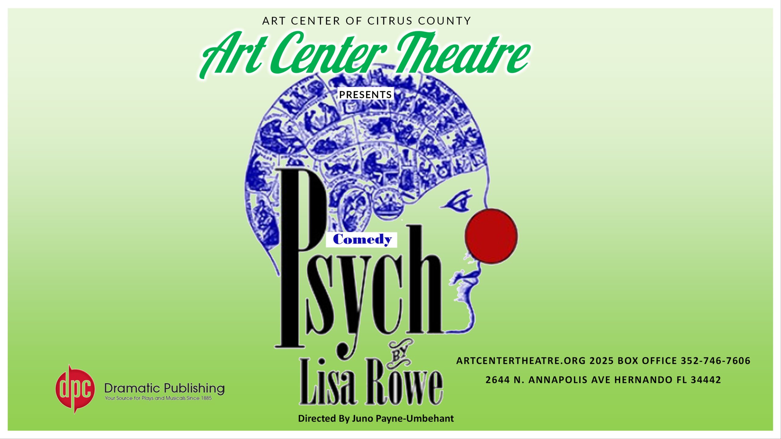 Playbill-Psych – ART CENTER OF CITRUS COUNTY